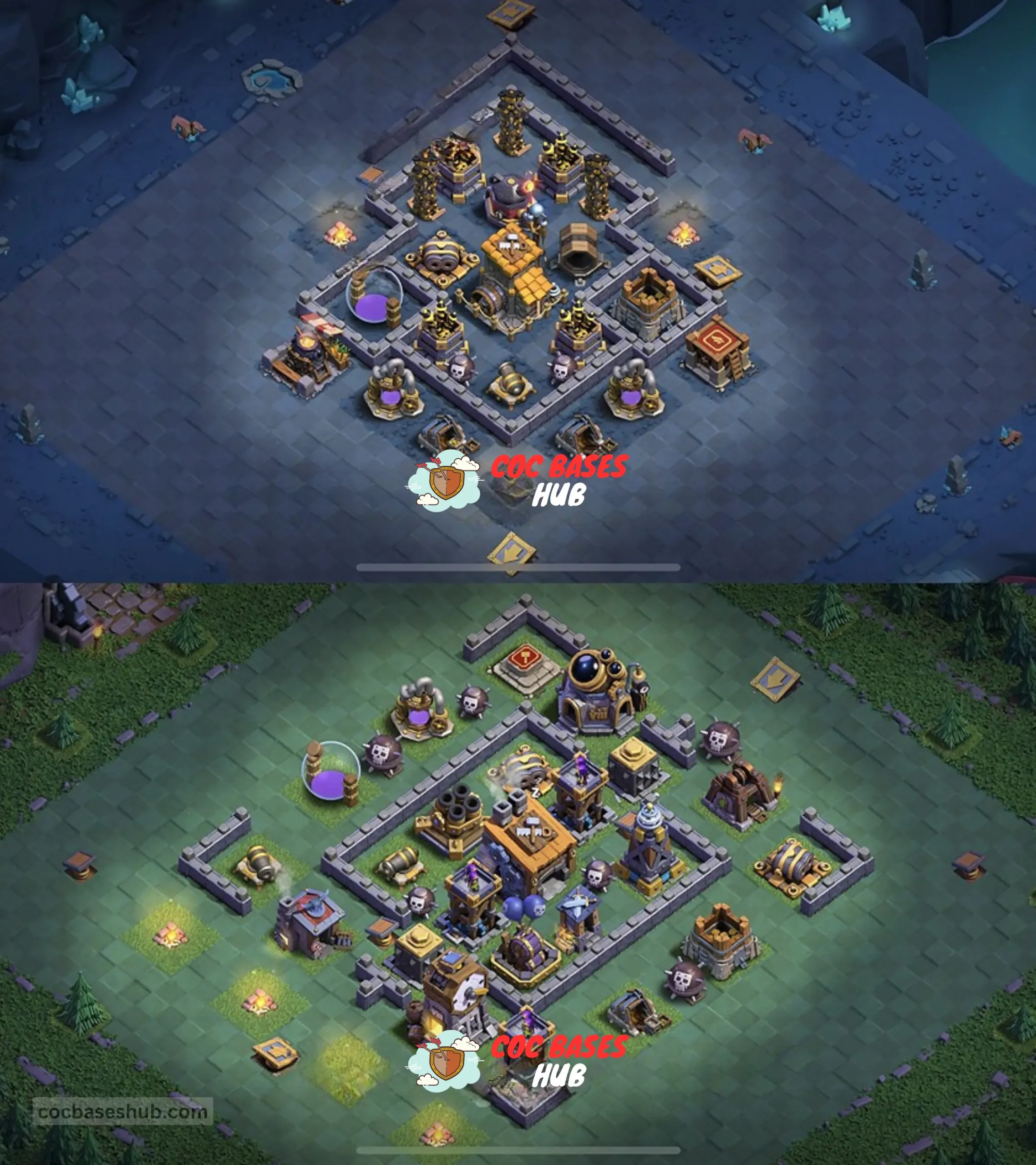 Builder Hall Level 8 Anti Everything Base Plan {Fortified Protection}