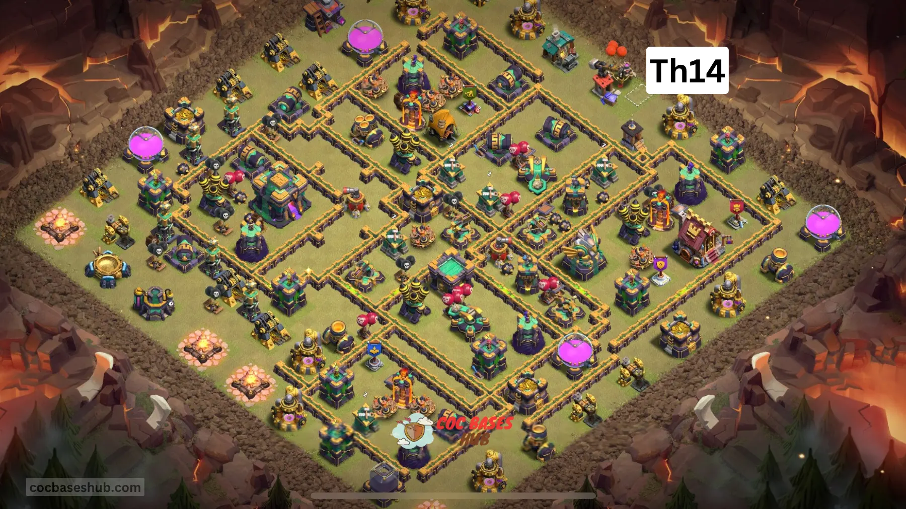 Best TH14 War Base 2025 – Anti-Air & Electro Dragon Defense with Link ...