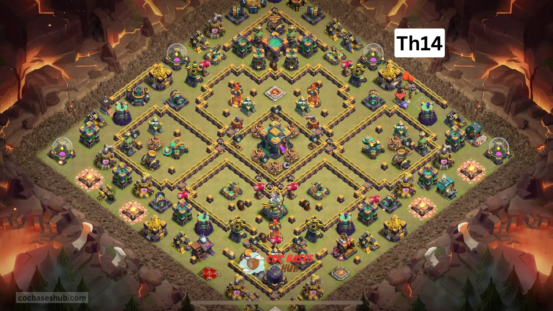 The Best TH14 War Base with Link – CWL Defense Layout for 2025 [#17]