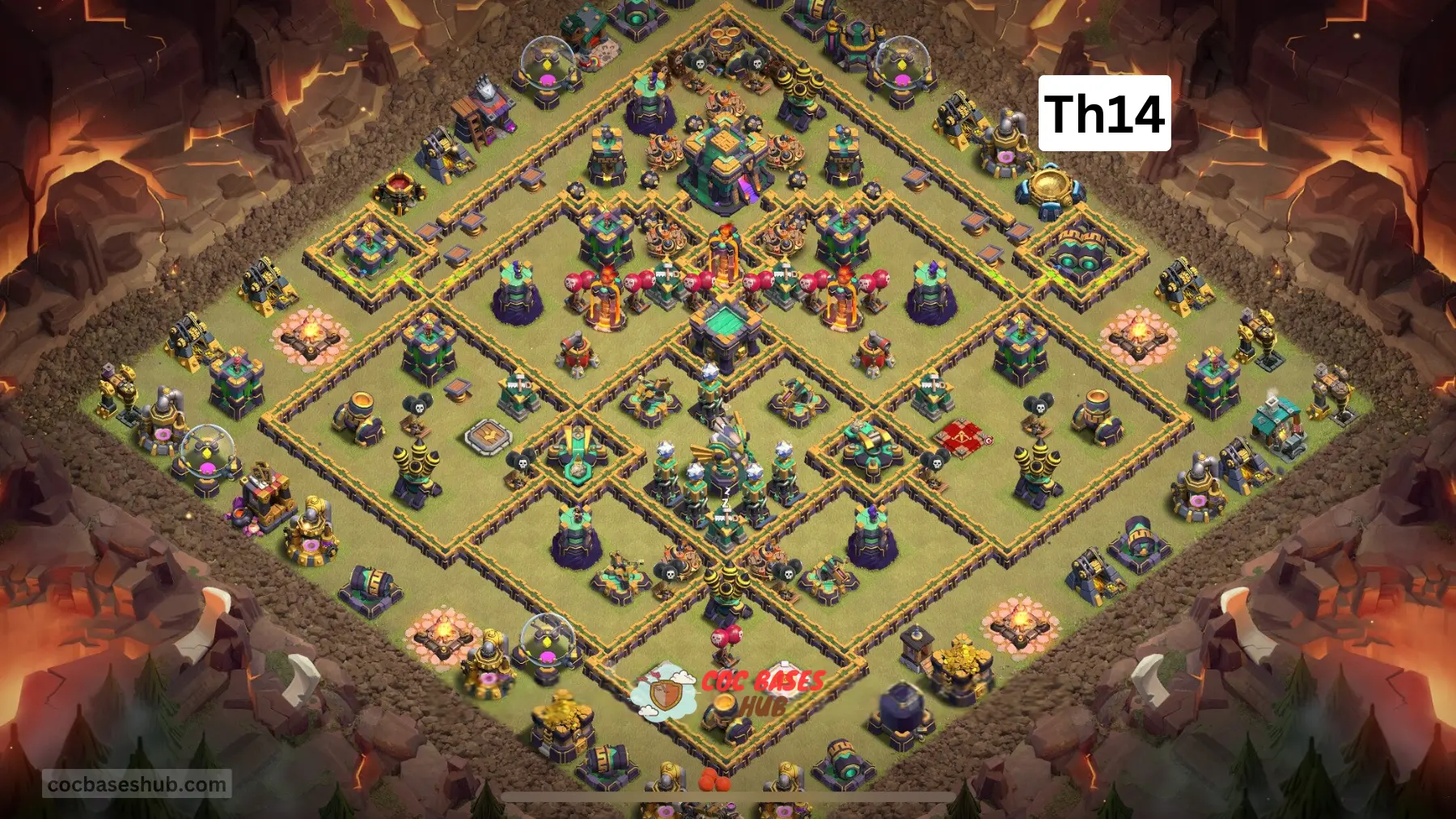 Ultimate TH14 War Base with Link – Anti-3-Star CWL Layout 2025 [#20]