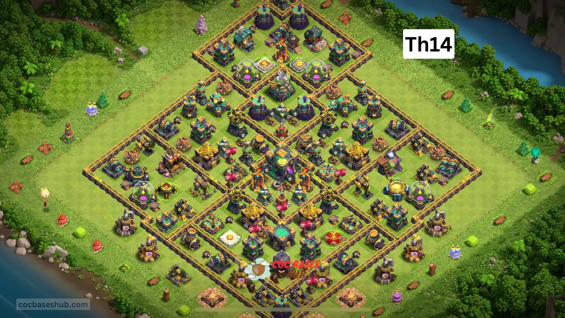 Ultimate TH14 Farming Base Design for 2025: Max Levels, Anti 3-Star ...